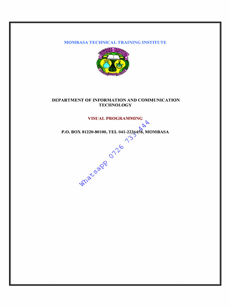 VB Knec Revision Notes Revision For Ict | PDF