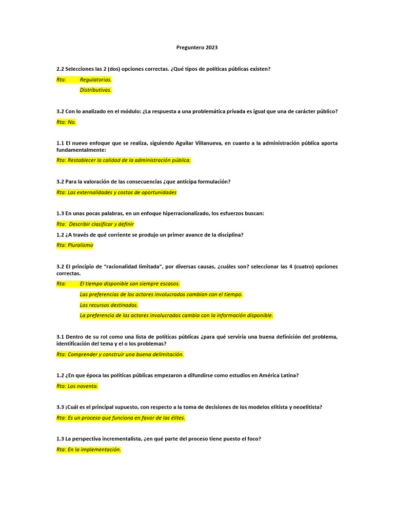 Guía de Políticas Públicas 2023 | PDF | Toma de decisiones | Educación ...
