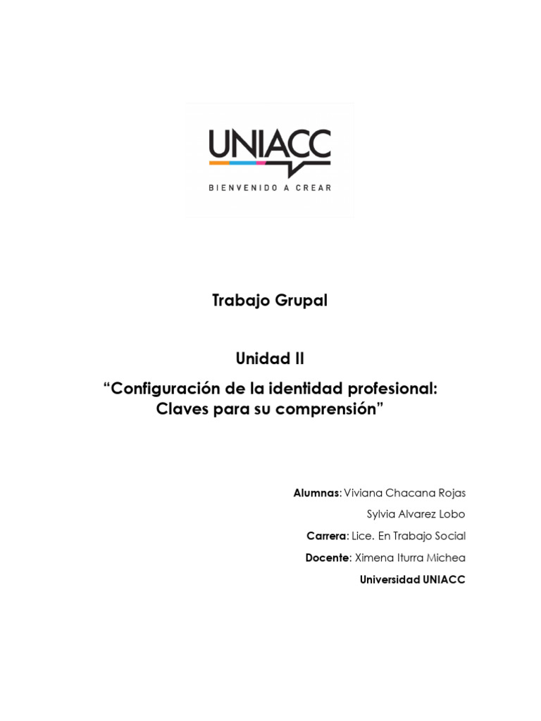 Trabajo Grupal - Unidad II | PDF | Trabajo Social | Razón