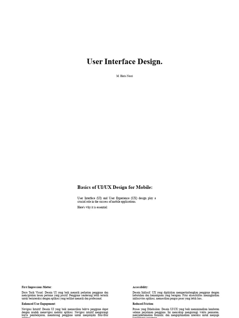 User Interface Design | PDF | Bisnis | Seni