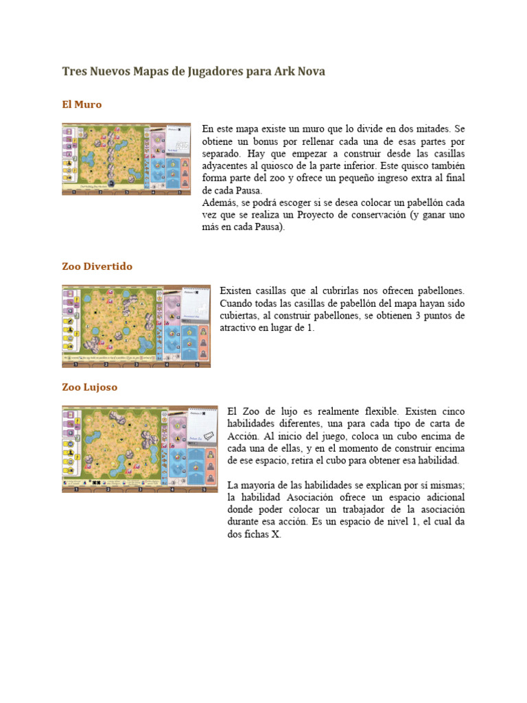 Nuevos Mapas para Ark Nova | PDF | Juego de azar
