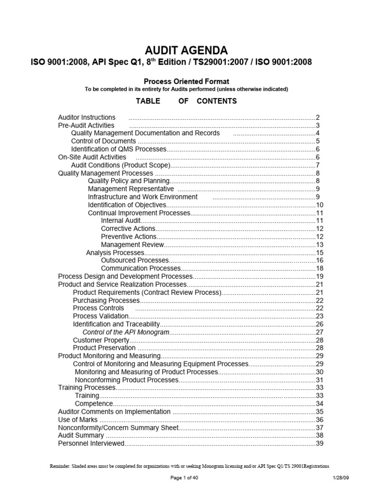API 8TH EDITION - IS0 9001-2008 For Elsmar | PDF | Audit | Iso 9000