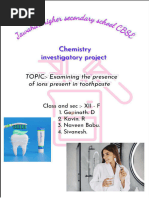 Toothpaste Ion Analysis Project | PDF | Ion | Salt (Chemistry)