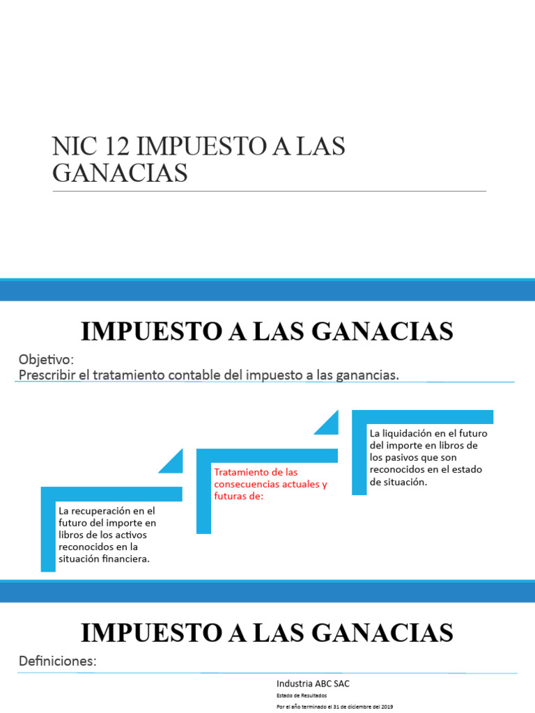 Nic 12 Impuesto A Las Ganacias | PDF | Contabilidad | Impuestos