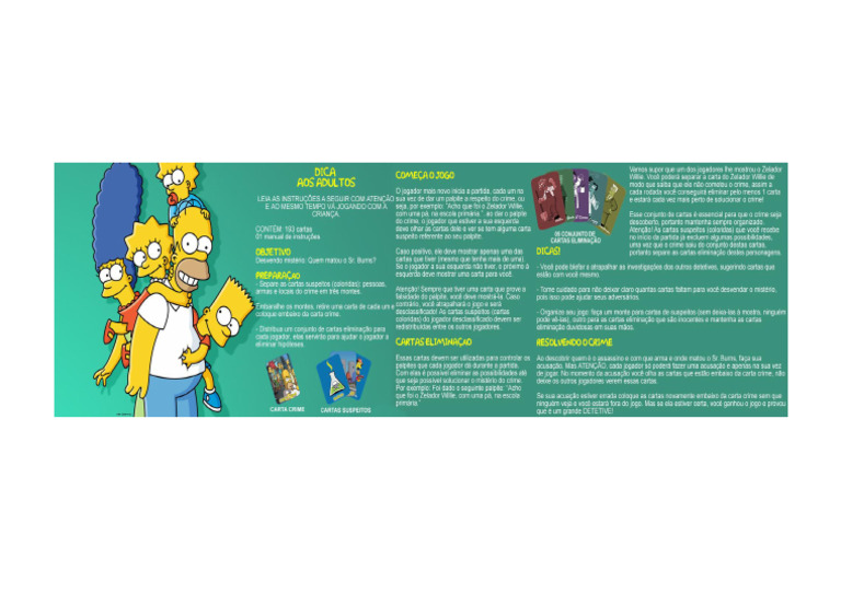 Detetive Regras, Versão Simpsons | PDF