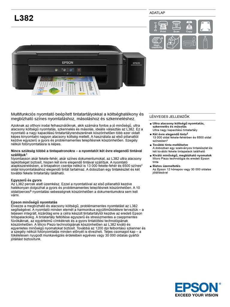 Epson L382 | PDF