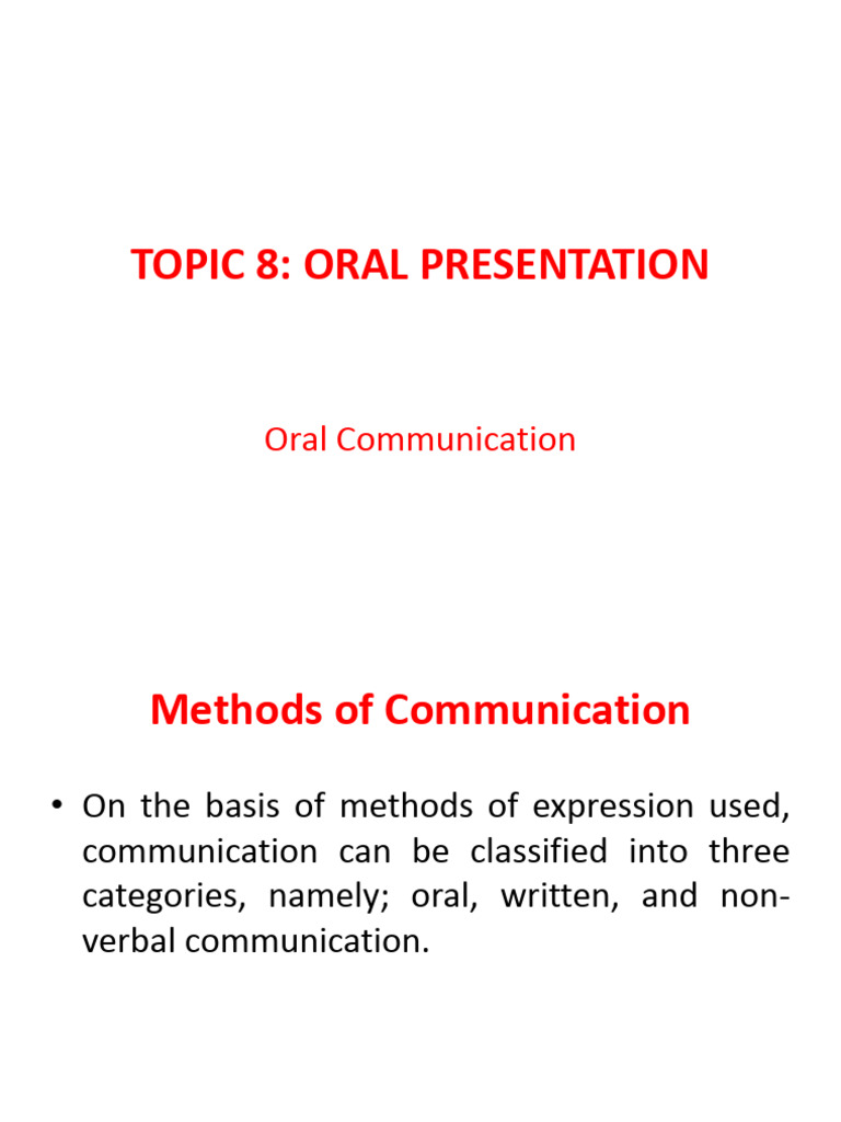 Effective Oral Communication Techniques | PDF | Nonverbal Communication ...