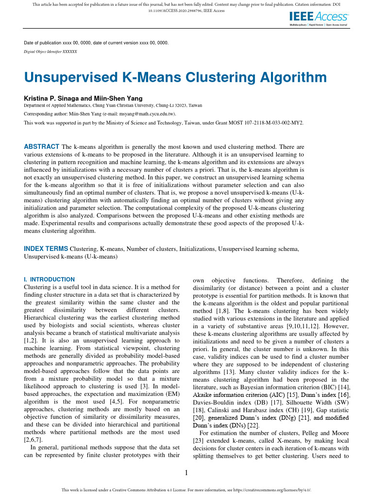 Unsupervised_K-Means_Clustering_Algorithm | Download Free PDF | Cluster Analysis | Applied ...