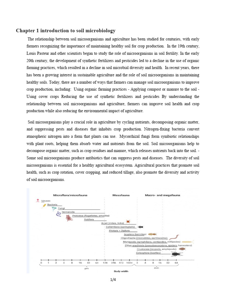 Chapter 1 Introduction To Soil Microbiologyy | PDF | Soil | Microorganism