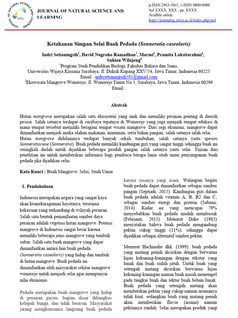 Ketahanan Simpan Selai Buah Pedada (Sonneratia Caseolaris) | PDF