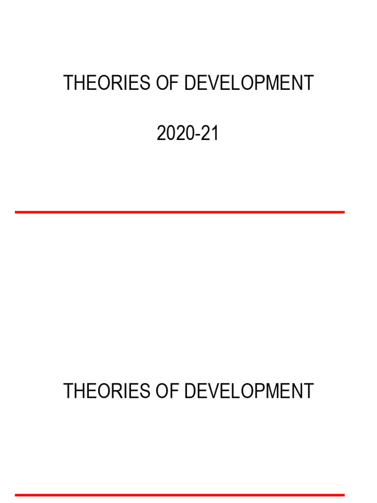 Theories of Dev 2021 | PDF | Modernization Theory | Theory