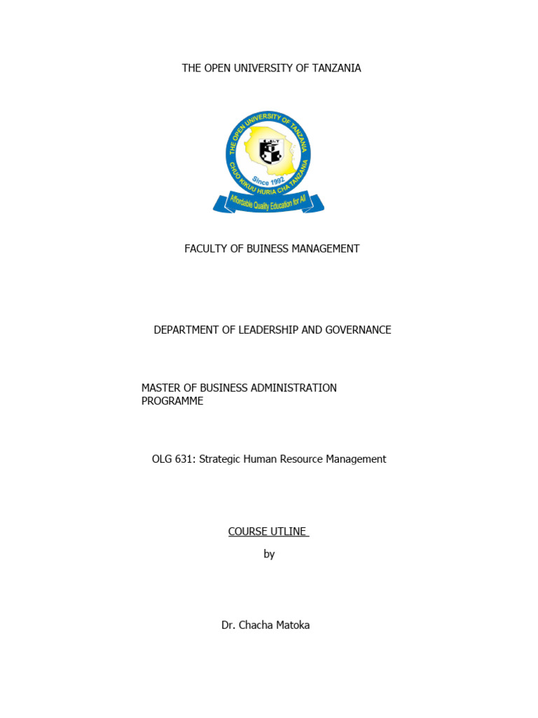Course Outline | PDF | Human Resource Management | Talent Management Course Outline | PDF | Human Resource Management | Talent Management