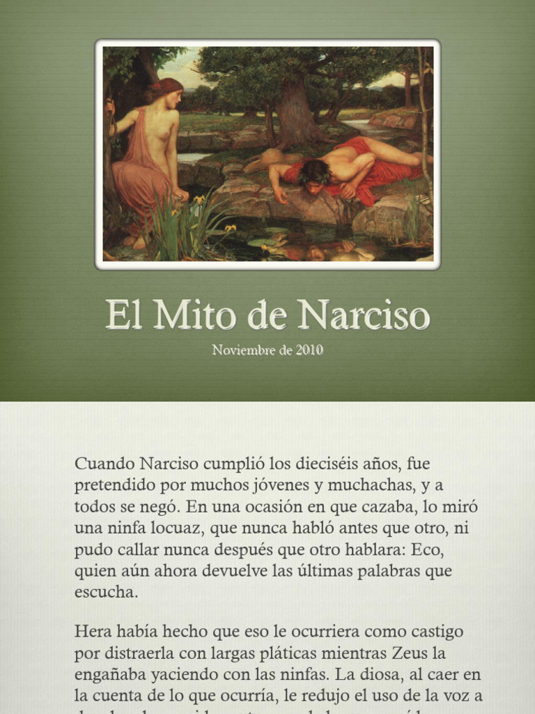 El Mito de Narciso | PDF | Sicología | Ciencias del comportamiento