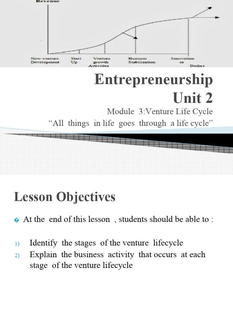 Venture Life Cycle | PDF | Entrepreneurship | Market (Economics)