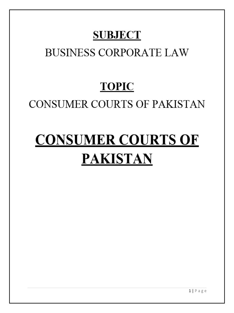 BCL REPORT | PDF | Consumer Protection | Khyber Pakhtunkhwa