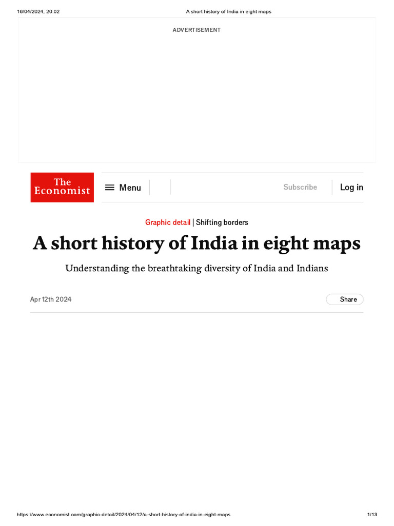 A Short History of India in Eight Maps | PDF | South Asia