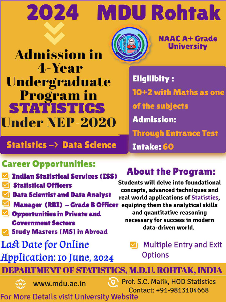 4 Year Undergraduate Program in Statistics Under NEP-2020 | PDF
