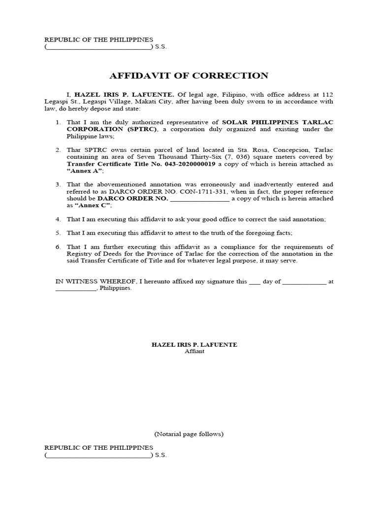 Transfer Certificate Title No. 043-2020000019 | PDF