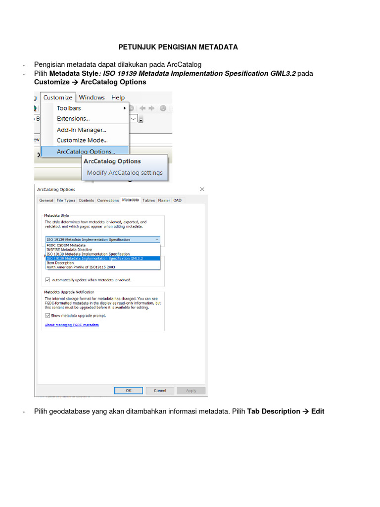 PPBDes Petunjuk Teknis Pengisian Metadata | PDF | Komputer