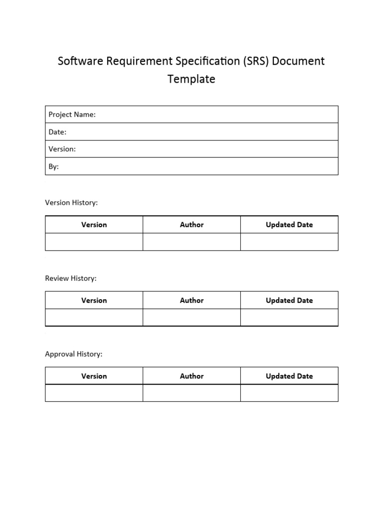 SRS Document Template Guide | PDF