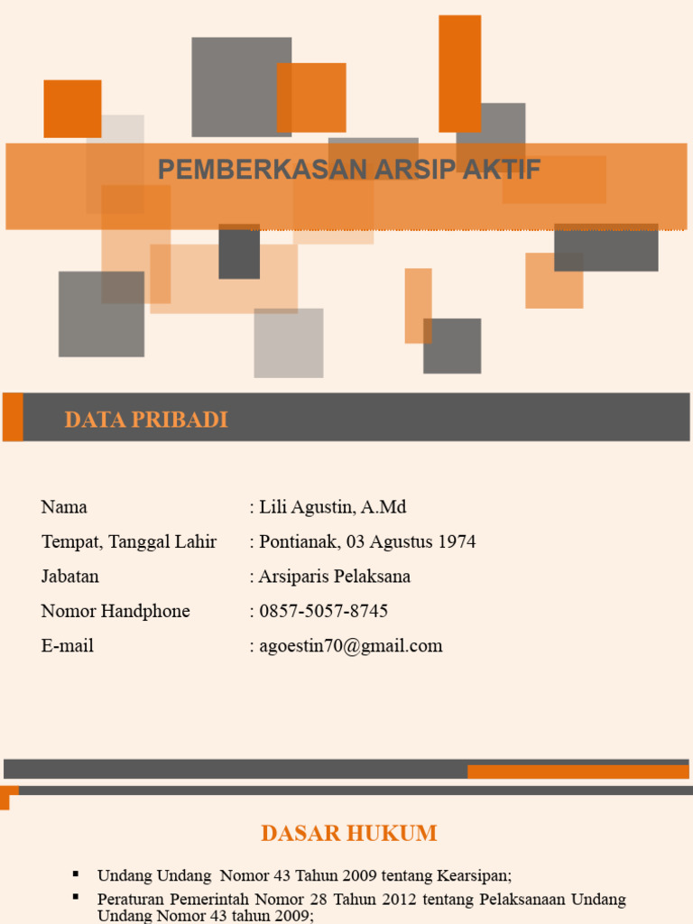 Pengelolaan Arsip Aktif | PDF