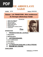Nini, mulâtresse du Sénégal : Abdoulaye Sadji | PDF