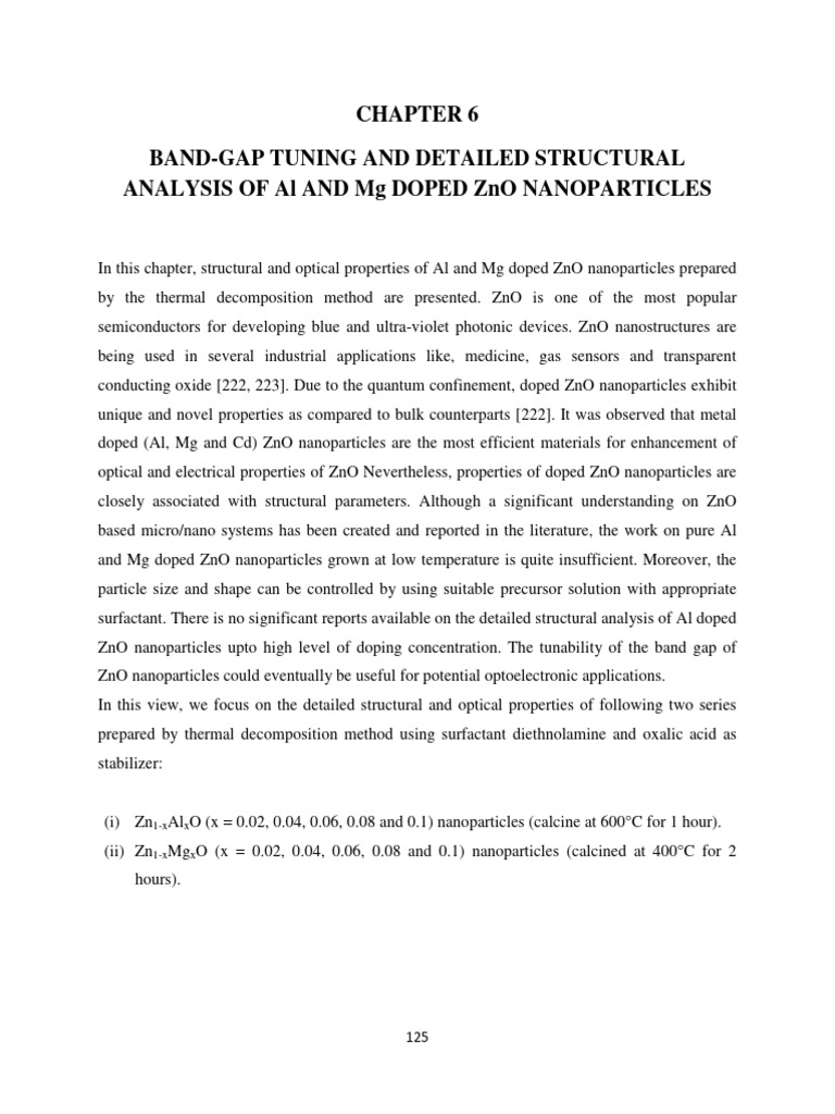 13 Chapter 6 | PDF | Zinc Oxide | Emission Spectrum