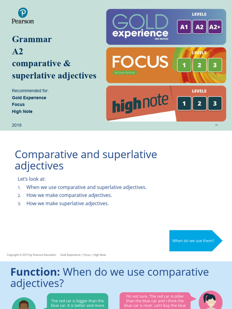 Grammar A2 - 4 Comparative and Superlative Adjectives | PDF | Syllable | Adjective