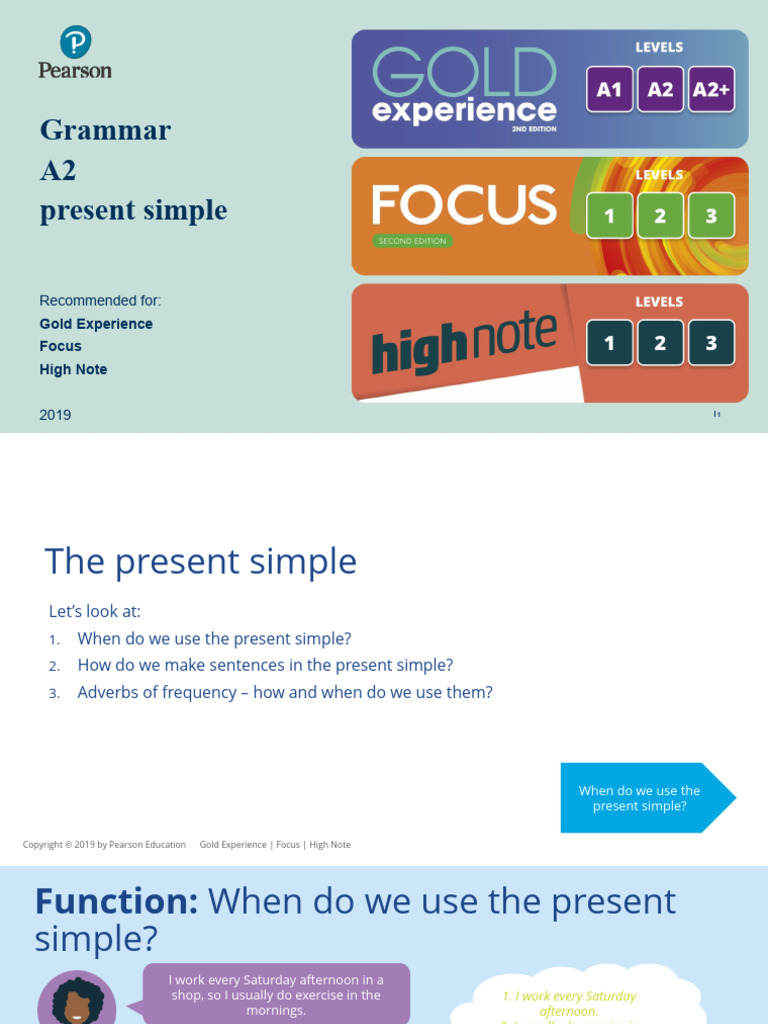 Grammar A2 - 1 Present Simple | PDF | Verb | Adverb