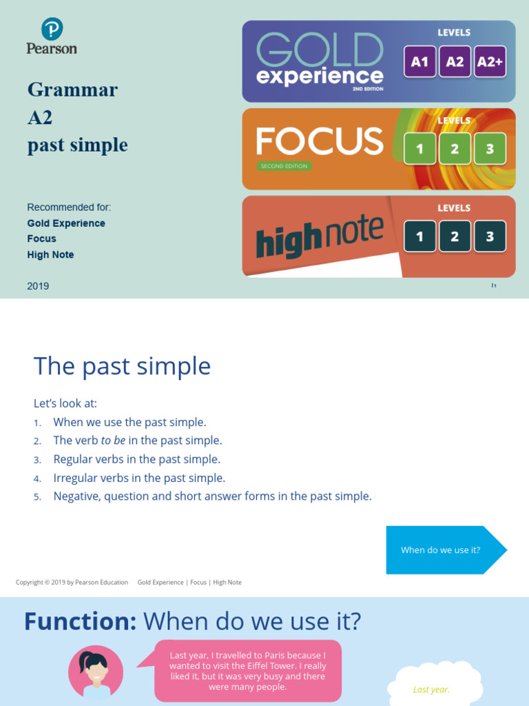 Grammar A2 - 3 Past Simple | PDF | Question | Verb