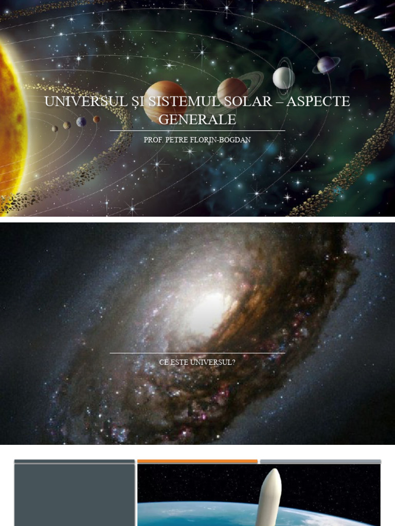 Universul Și Sistemul Solar - Aspecte Generale | PDF