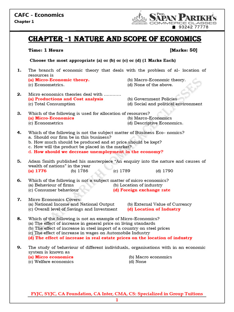 Eco Chapter 1 Solution June 24docx Pdf Economics Macroeconomics
