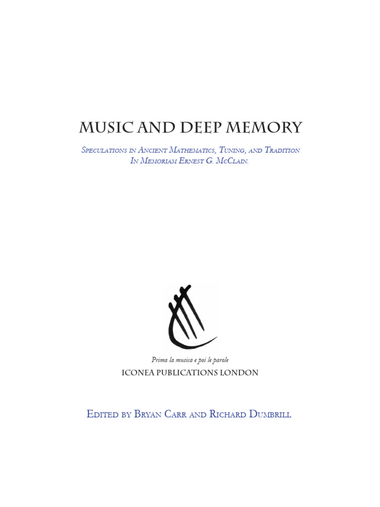 Music and Deep Memory | PDF | Plato | Theory