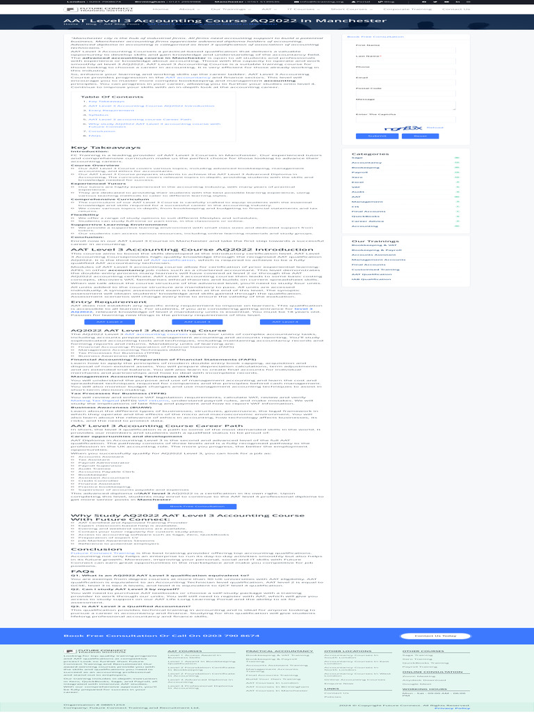 Fctraining Org Aat Level 3 Course Manchester PHP Ueo Utm Medium ...