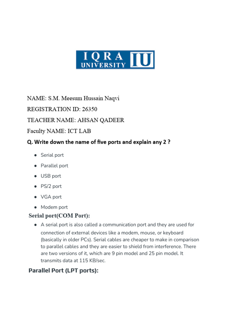 Meesum NAqvi - Docx ICT LAB TASK2 | PDF | Information And Communications Technology | Electrical ...