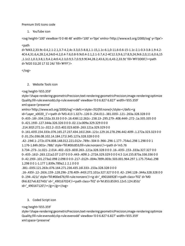 AiTech97 Premium SVG Icons Code | PDF AiTech97 Premium SVG Icons Code | PDF