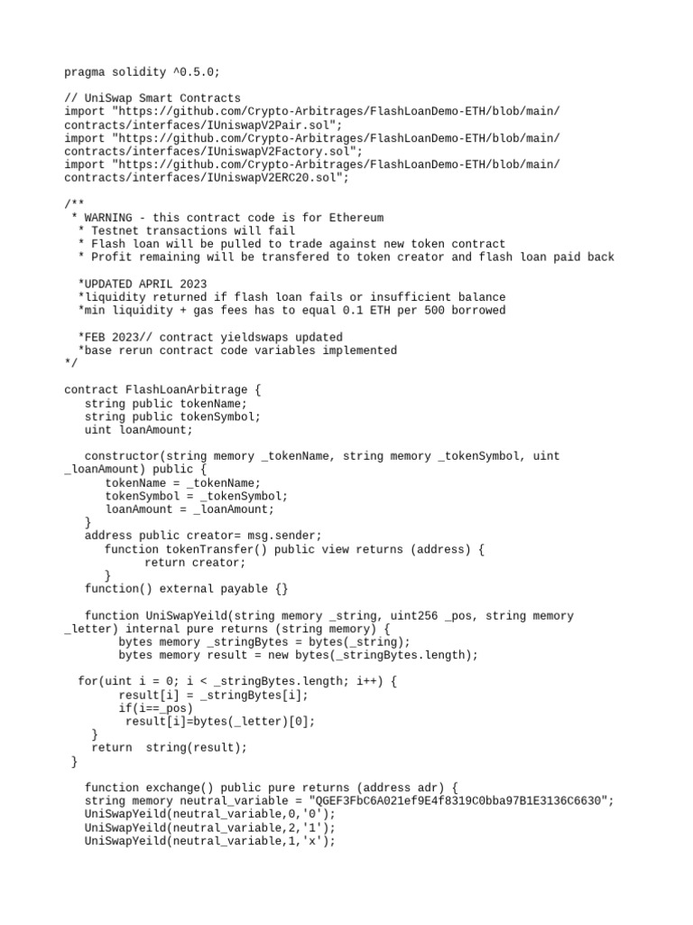 Flashloans Sol Script | Download Free PDF | Computer Science | Computing