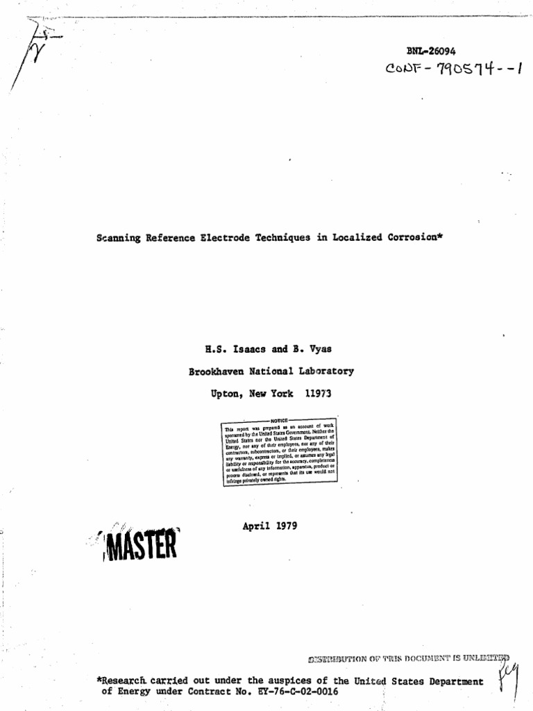 Scanning Reference Electrode Techniques in Localized Corrosion - H S ...
