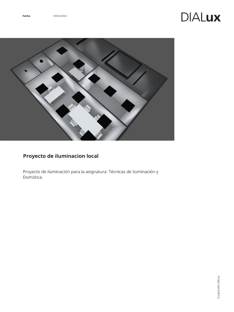 Informe DIALUX | PDF | Ingeniería de Edificación | Fenomeno fisico