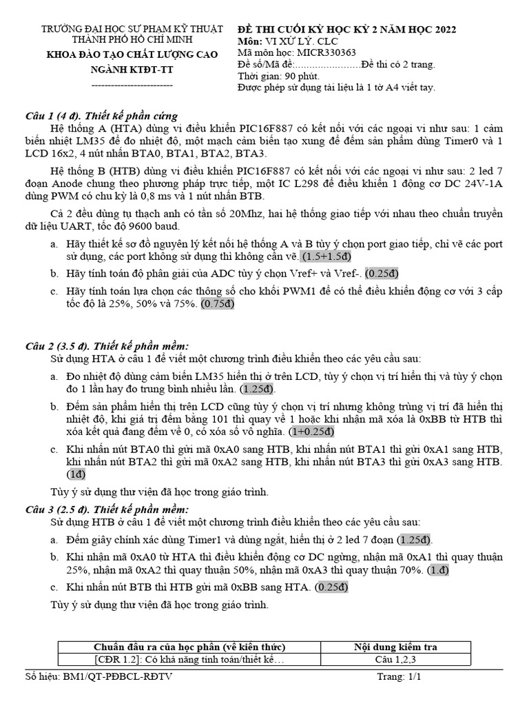 DTCN 309 VXL Truong 05 2022 HK1 CLC CSL1 | PDF