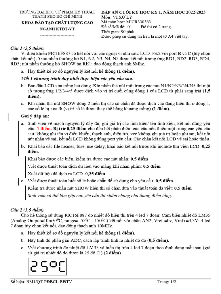Goi y Dap An - VXL - 12 - 2022 - HK1 | PDF