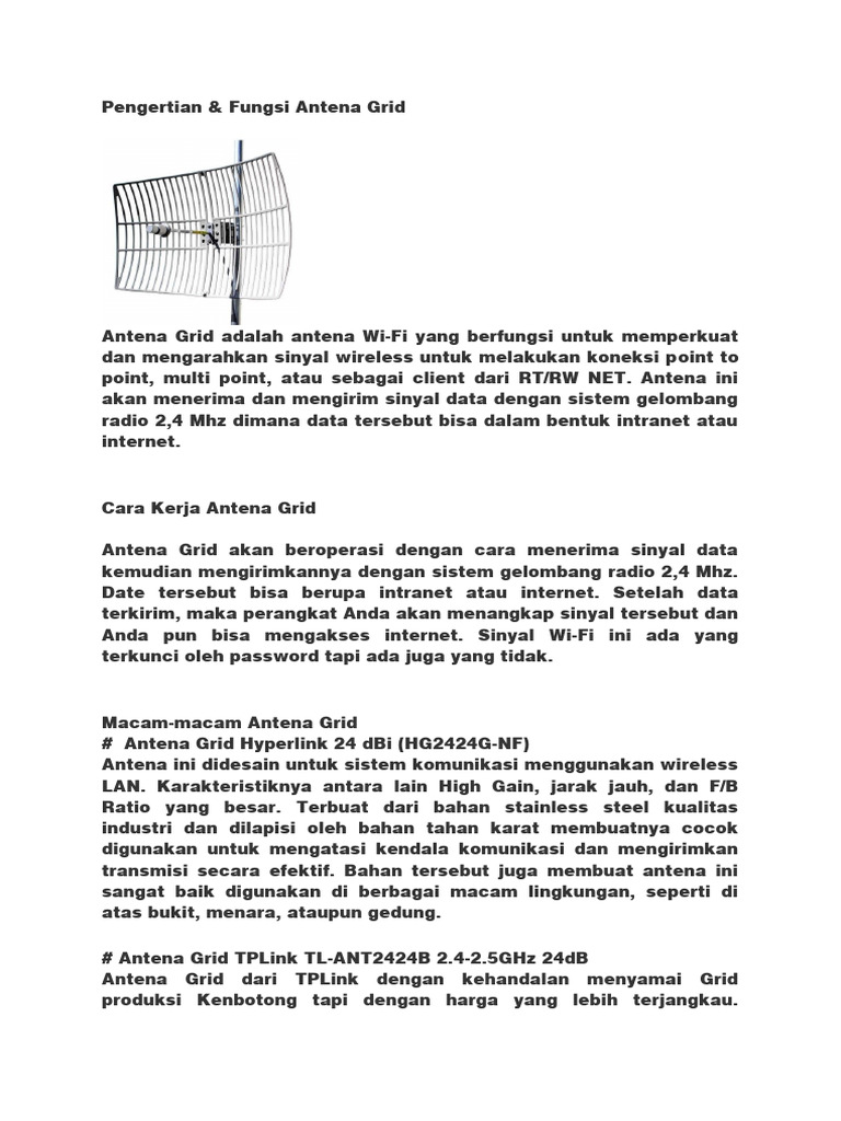 Jenis Jenis Antena | PDF