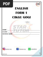 Form 3 English Exercises by Cikgu Gogi | PDF