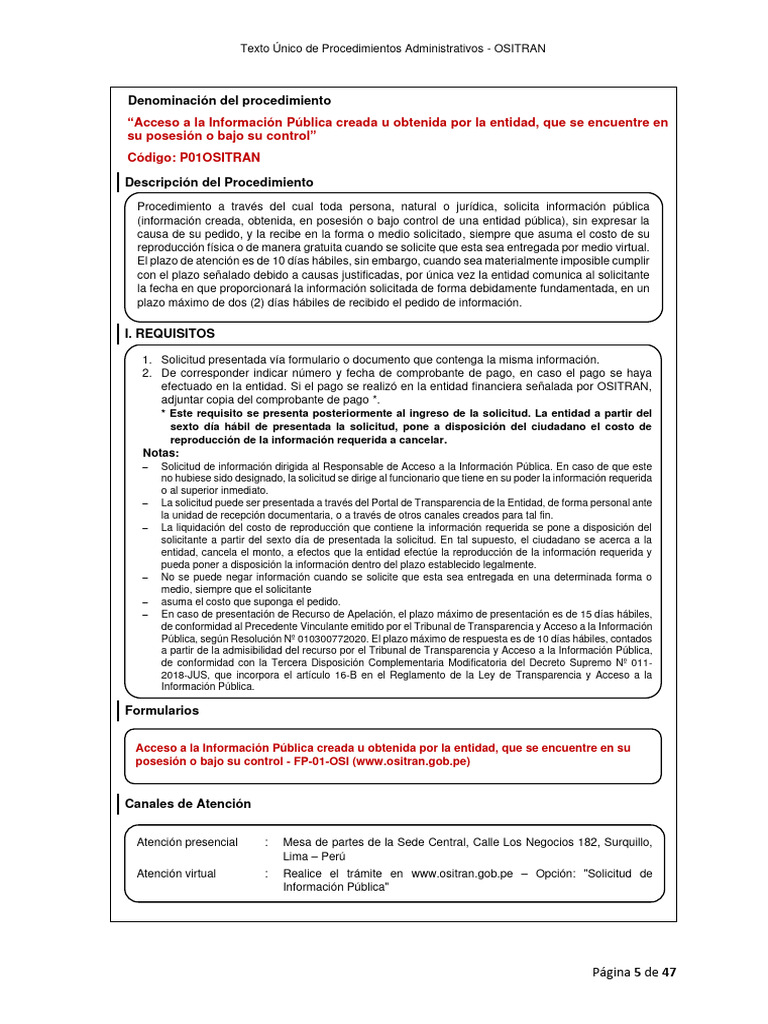 Tupa Ositran 2020 | PDF | Apelación | Justicia