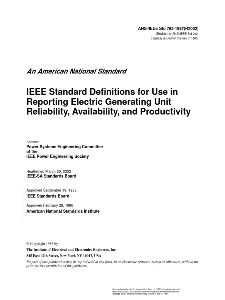 Ieee 762 | PDF | Reliability Engineering