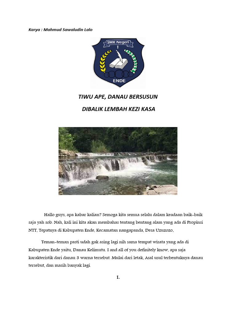 Keindahan Danau Tiwu Ape di Ende | PDF