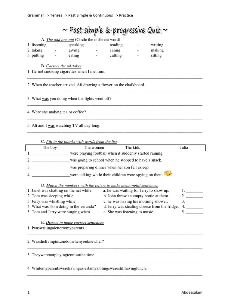 Past Tenses Practice Exercises | PDF | Linguistics | Grammar