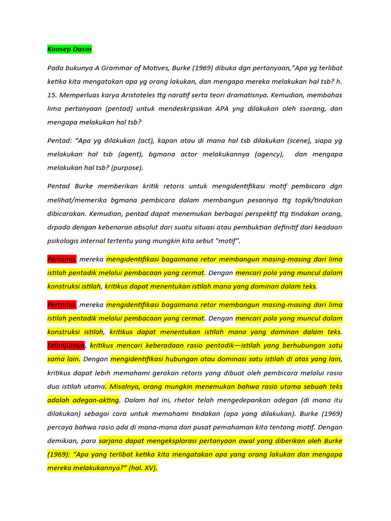 Konsep Dasar Dramatisme | PDF | Ilmu Sosial | Filsafat