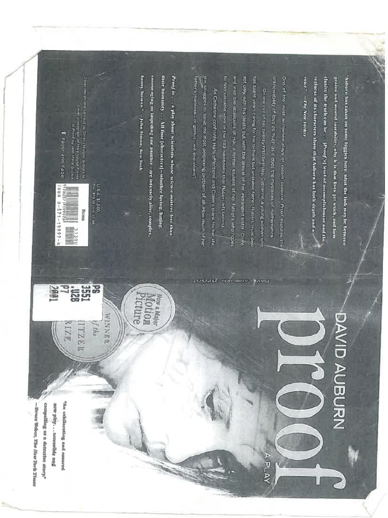Proof Script by David Auburn | PDF