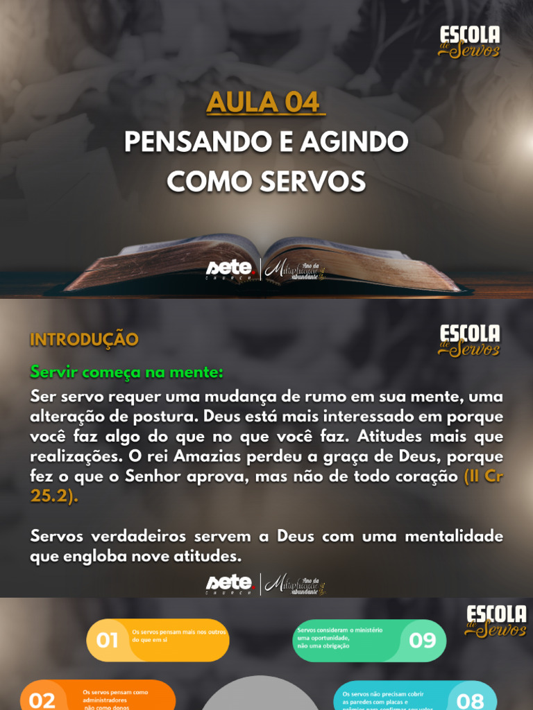 Pensando e Agindo Como Servos | PDF